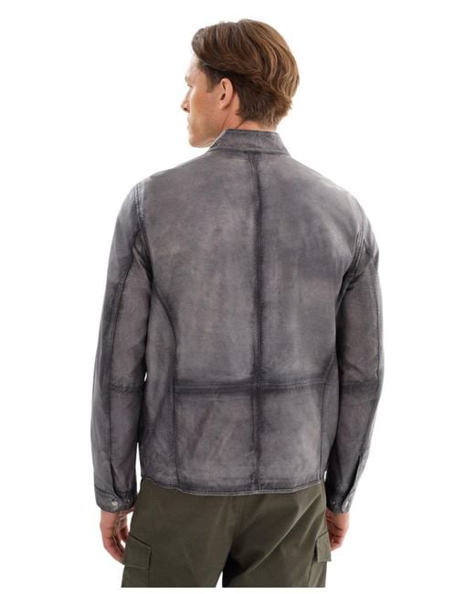 Regency Leathers Enzo Leather Jacket in Gray for Men | Lyst