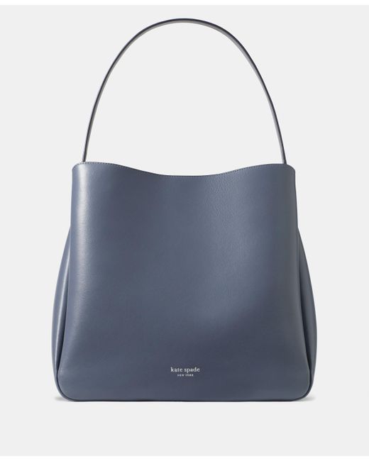 Kate Spade Grace Fine Grain Leather Medium Hobo Bag in Blue | Lyst