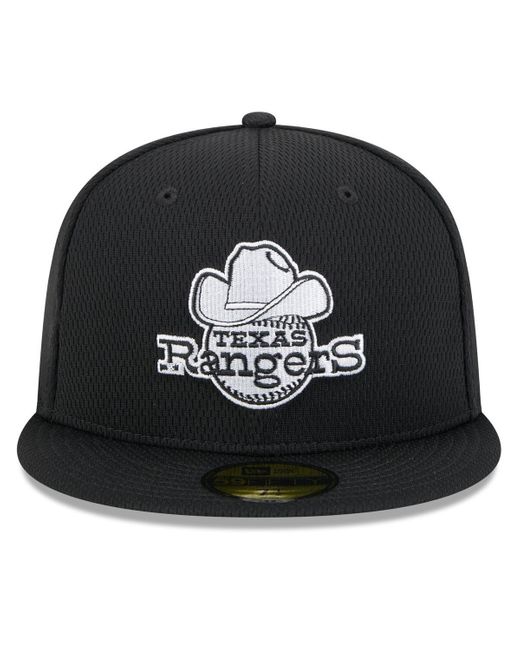KTZ Texas Rangers 2025 Mlb Clubhouse 59fifty Fitted Hat in Black for ...