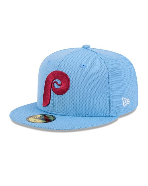 KTZ Philadelphia Phillies 2025 Mlb Clubhouse 59fifty Fitted Hat in Blue ...