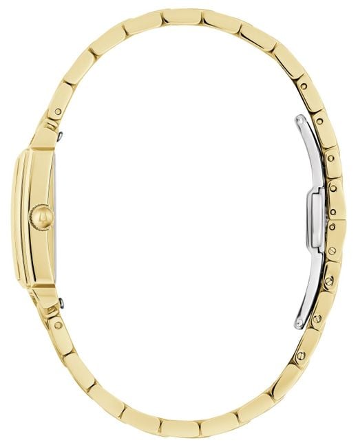 Bulova Sutton Gold-tone Stainless Steel Bracelet Watch 21mm in Metallic ...