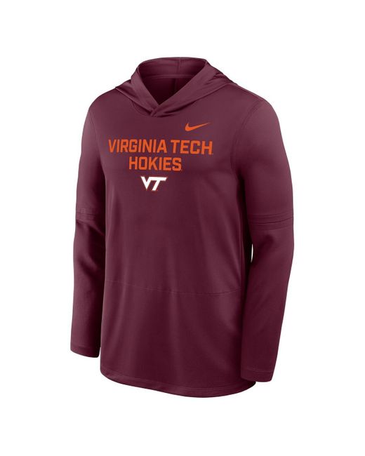 Nike Virginia Tech Hokies 2025 Sideline Dri-fit Long Sleeve Hoodie T ...