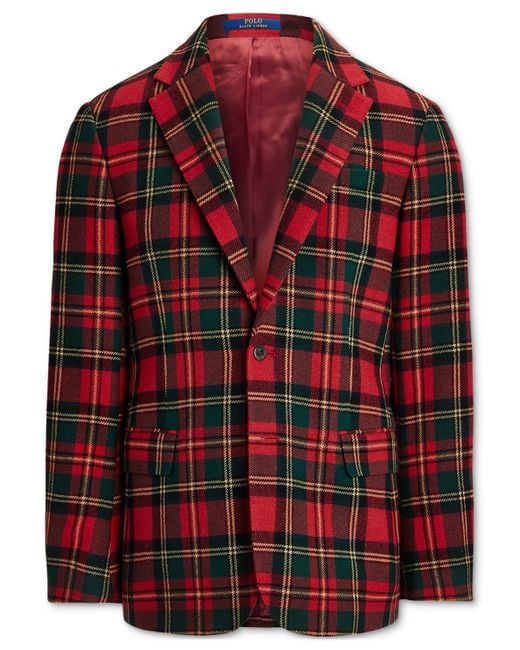 Polo Ralph Lauren Polo Modern Plaid Wool-blend Sport Coat in Red for ...