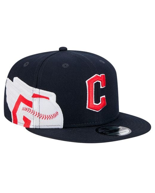 KTZ Cleveland Guardians Logo Strike 9fifty Snapback Hat in Blue for Men ...