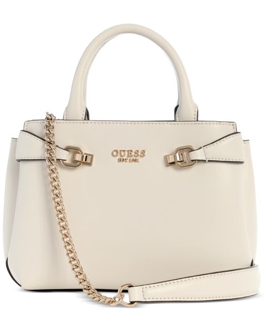 Guess Lorelei Mini Satchel Bag in Natural | Lyst