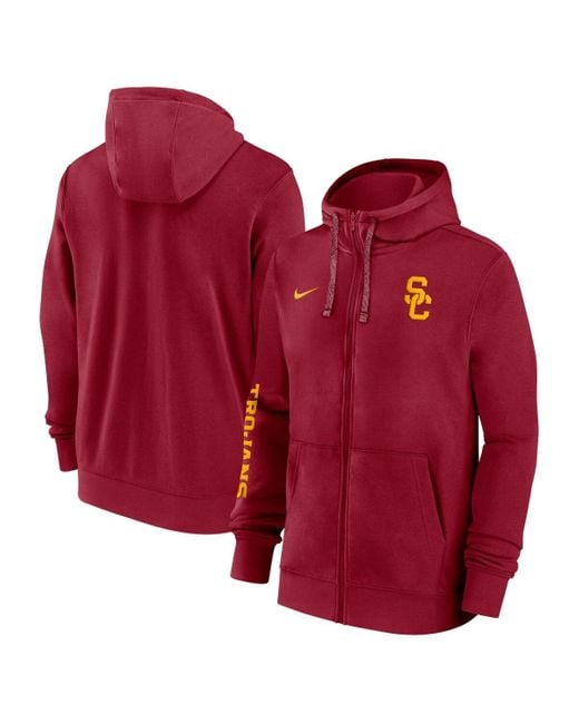 Nike Usc Trojans 2024 Sideline Full-zip Hoodie in Red for Men | Lyst