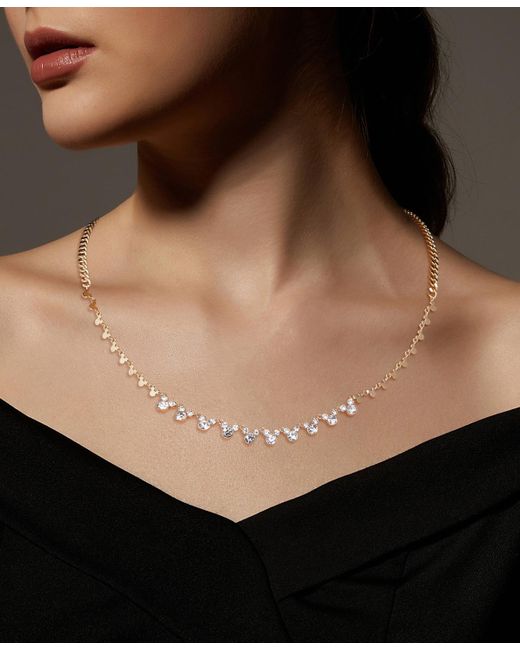 Disney Crystal Multi Color Station Mickey Mouse Necklace in Metallic | Lyst