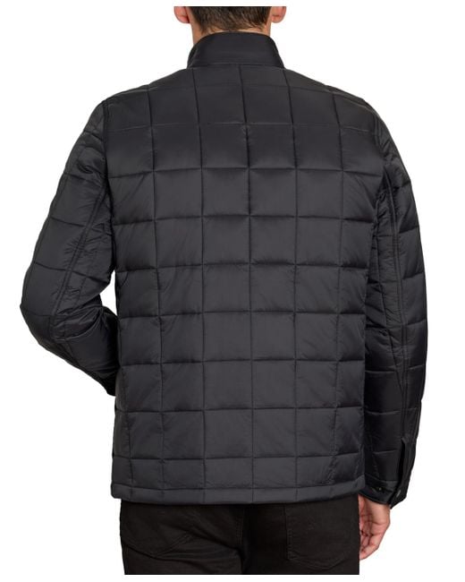 Sam Edelman Box-quilted Full-zip Puffer Jacket in Gray for Men | Lyst