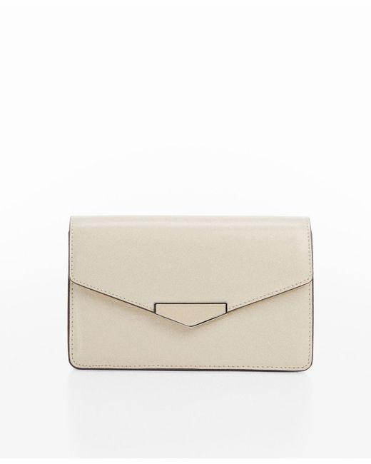 Mango Flap Detail Crossbody Bag in Natural | Lyst Mango Flap Detail Crossbody Bag in Natural | Lyst