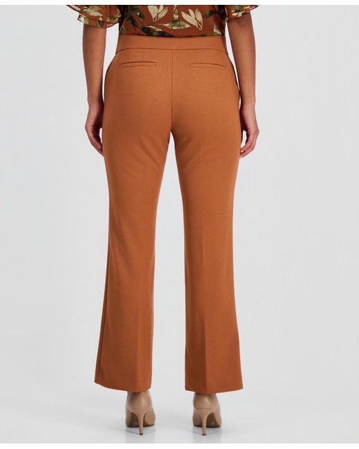 Anne Klein Essentials Petite Pull-on Knit Trousers in White | Lyst