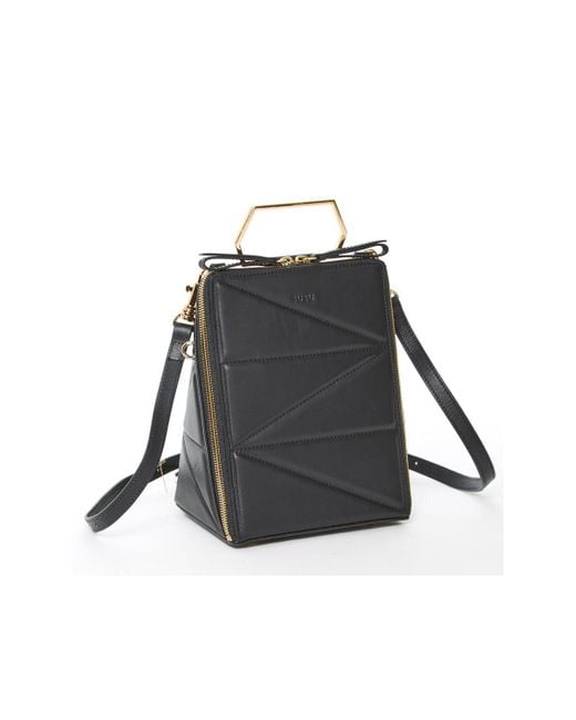 Susu Black Leather Backpack Purse | Lyst