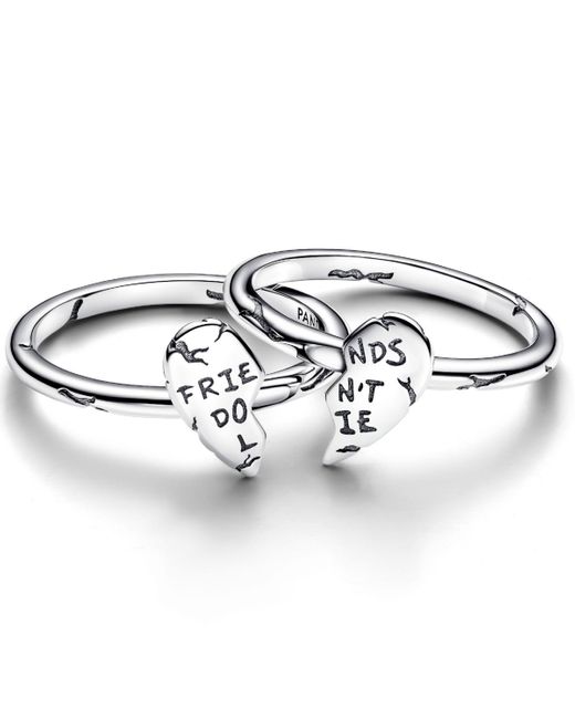 PANDORA Stranger Things Friends Don't Lie Splitable Ring in White | Lyst