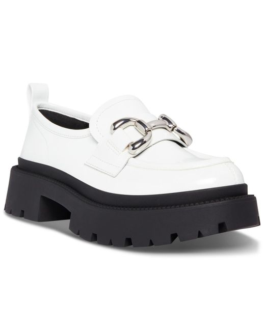 Madden Girl Ashlee Platform Lug Sole Bit Loafers In White Lyst