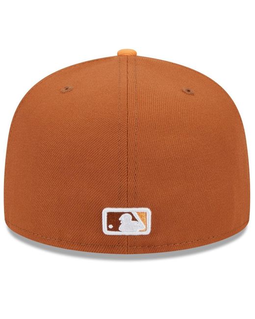 KTZ Brown/orange New York Mets Spring Color Basic Two-tone 59fifty ...