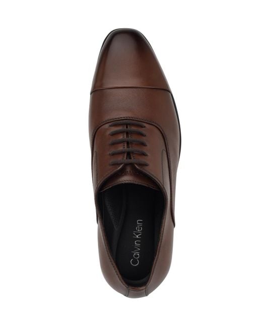 Calvin Klein Drew Lace-up Dress Oxford in Brown for Men | Lyst