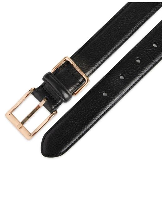 Tommy Hilfiger Double Loop Leather Belt in Black for Men | Lyst