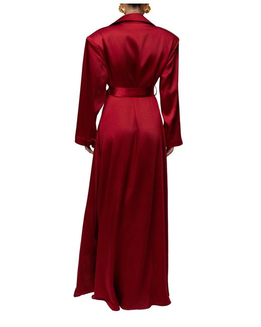 JLUXLABEL Satin Embrace Maxi Dress in Red | Lyst