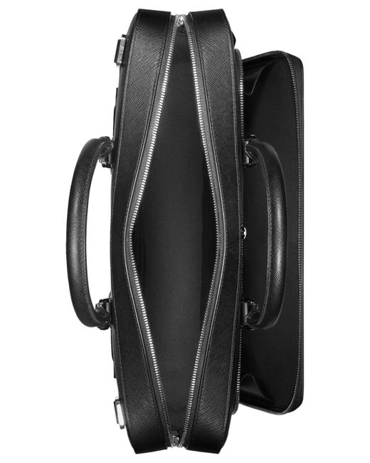 Montblanc Sartorial Medium Leather Briefcase Document Case in Black for ...