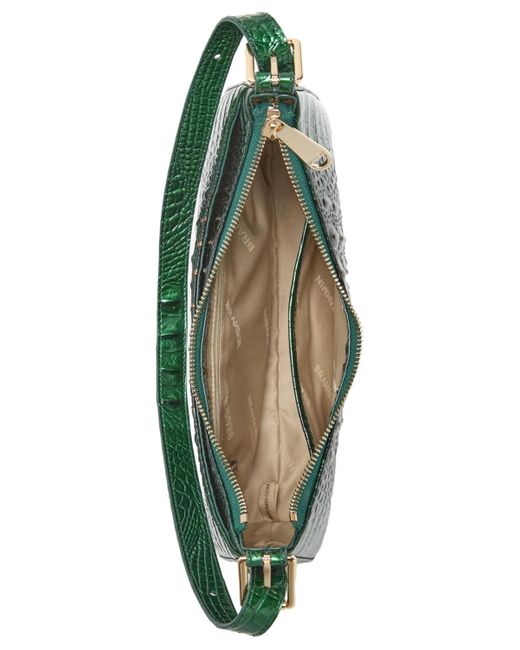 Brahmin Kyrie Small Embossed Leather Shoulder Bag in Green | Lyst