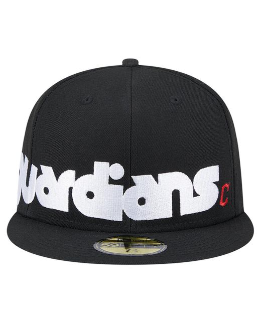 KTZ Cleveland Guardians Checkered Undervisor 59fifty Fitted Hat in ...
