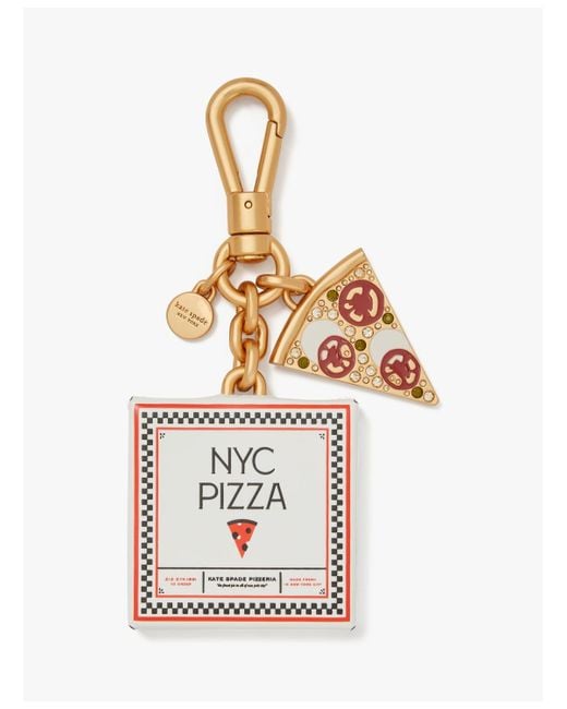 Kate Spade Slice Keychain in White | Lyst