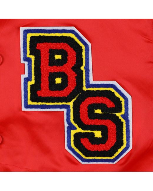 FREEZE MAX The Simpsons Bart Simpson Satin Full-snap Jacket in Red for ...