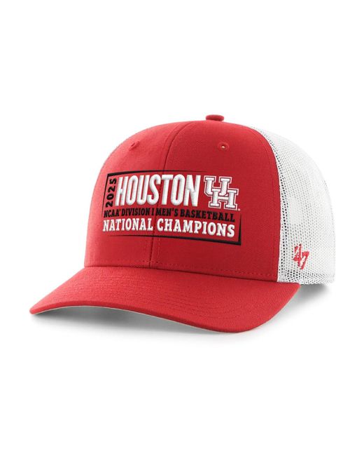 '47 Houston Cougars 2025 Ncaa Basketball National Champions Trucker Hat ...