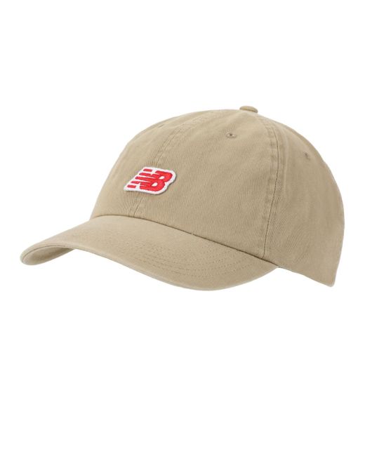 New Balance Red Logo Stonewear Baseball Cap in Natural for Men | Lyst