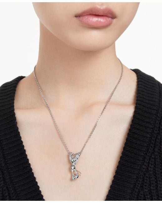 Swarovski Disney Mickey Mouse -tone Crystal Layered Pendant Necklace in ...