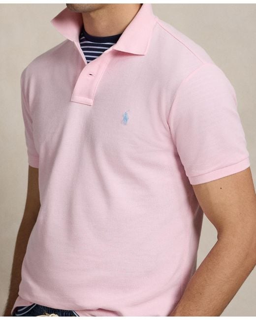 Polo Ralph Lauren Classic-fit Mesh Polo in Red for Men | Lyst