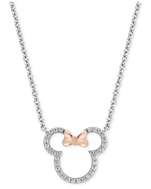 Wonder Fine Jewelry Disney Diamond Minnie Mouse Silhouette Pendant ...