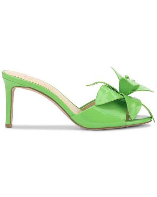 Jessica Simpson Percia Flower High-heel Dress Mules in Green | Lyst