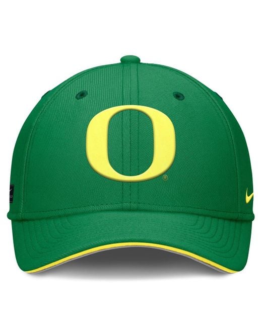 Nike Oregon Ducks 2025 Dugout Coaches Rise Swoosh Performance Flex Hat ...