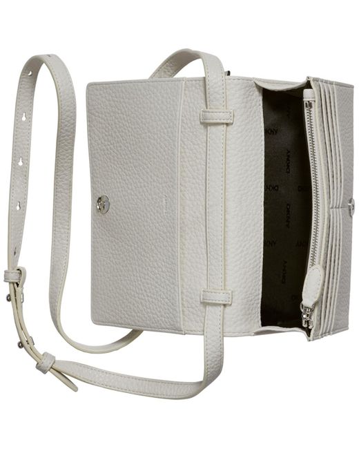 DKNY Etta Mini Wallet On A String in Gray | Lyst