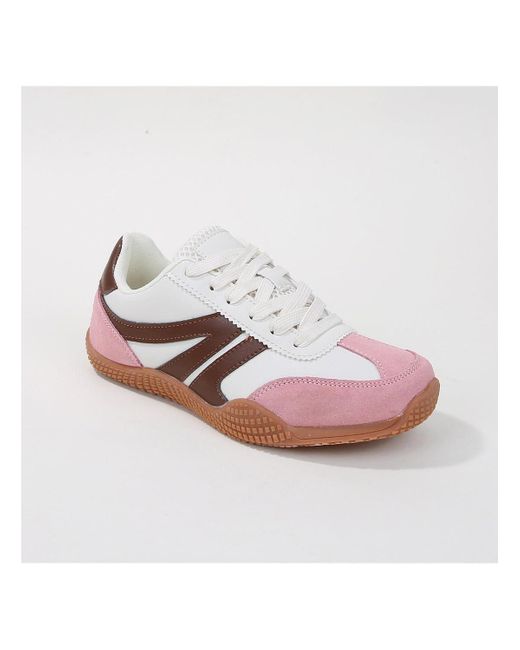 BERNESS Larson Retro Lace-up Sneakers in White | Lyst