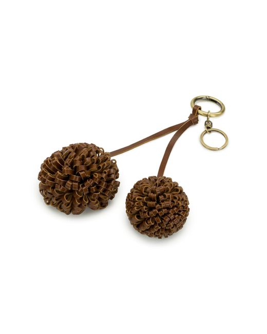 Patricia Nash Pom Pom Key Fob in Natural | Lyst