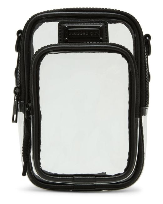 Madden Girl Willowv Clear Cellphone Crossbody Bag in Black | Lyst