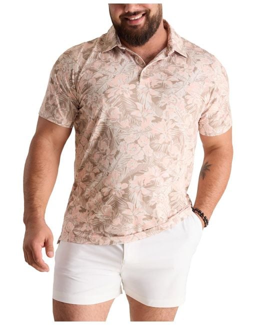 Chubbies The Neutral Night Short Sleeve Tropical Print Polo Shirt in ...