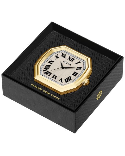 Fossil Harlow Three-hand -tone Alloy Desk Clock in Metallic | Lyst