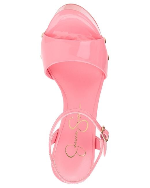 Jessica Simpson Calenta Platform Dress Sandals in Pink | Lyst