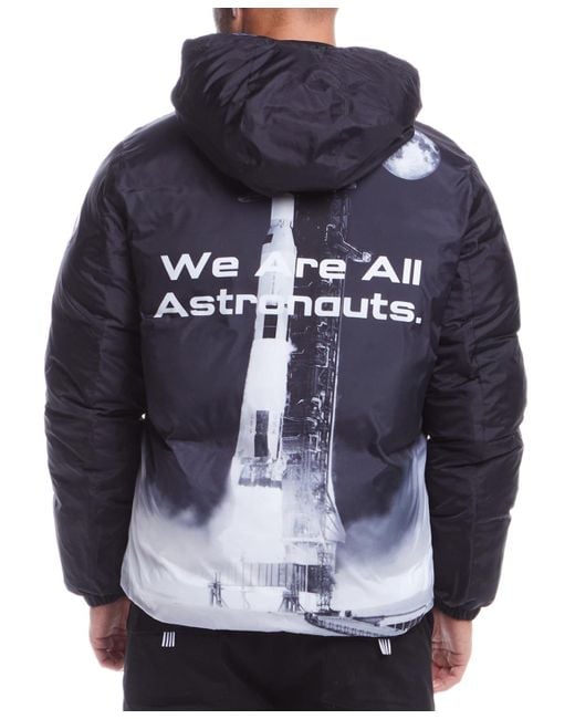 Space One Nasa Inspired Reversible Puffer Jacket in Blue for Men | Lyst