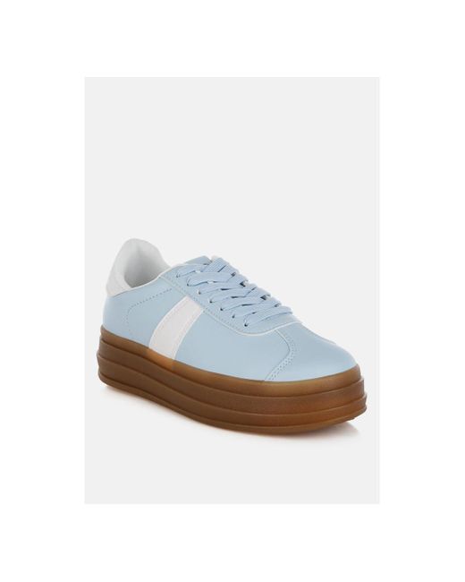 LONDON RAG Knockout Faux Leather Lace-up Sneakers in White | Lyst