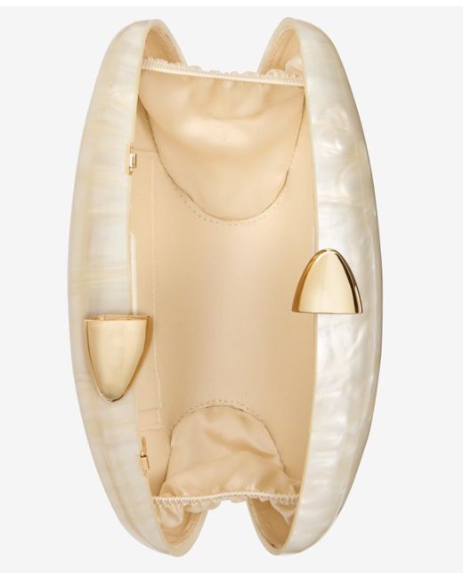 INC International Concepts Acrylic Shell Clutch in Natural | Lyst