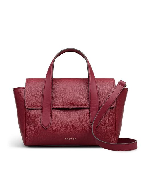 Radley Mayfair Lane Mini Flap Over Grab Satchel Bag in Red | Lyst