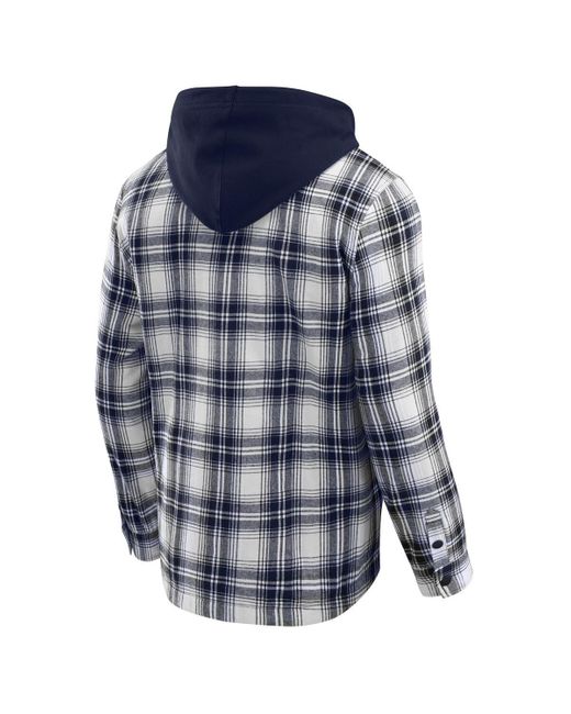 Fanatics Michigan Wolverines Plaid Flannel Quilted Full-snap Hooded ...