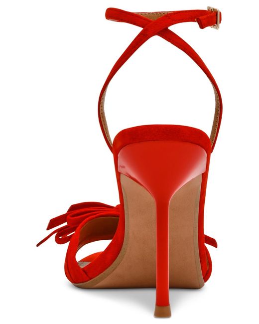 Steve Madden Porsha Stiletto Dress Sandals in Red | Lyst