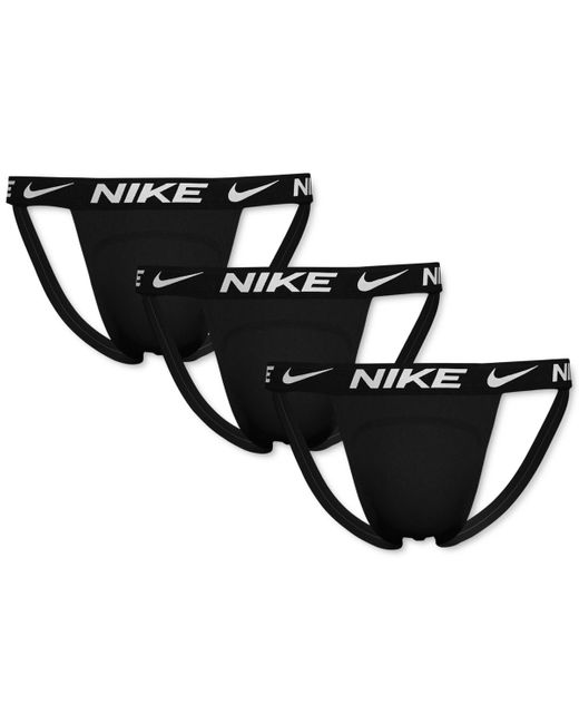 Nike 3-pack Essential Dri-fit Micro Jock Straps in Black for Men | Lyst