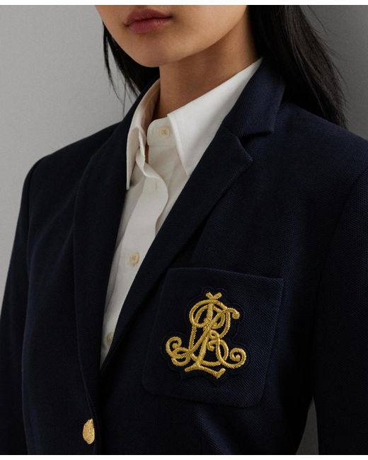 Ralph Lauren Bullion Jacquard Blazer in Blue | Lyst