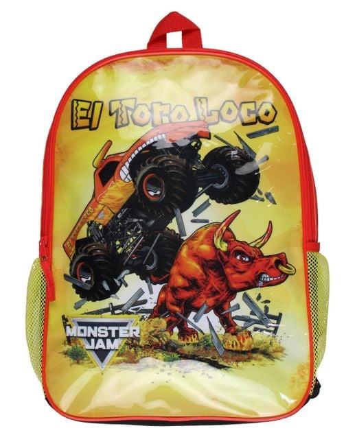 MONSTER JAM Backpack El Toro Loco Truck School Book Bag in Green | Lyst