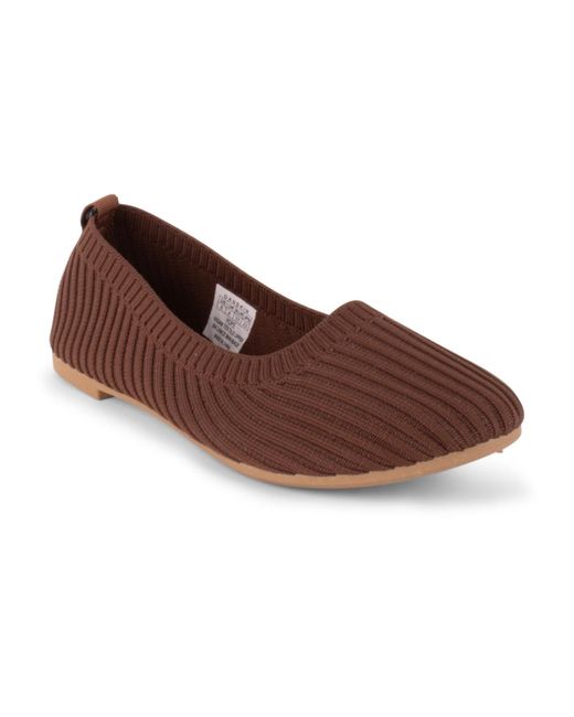 Danskin Hope Slip On Ballet Flats in Brown | Lyst